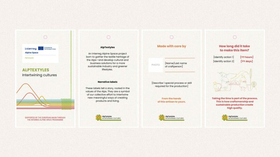 AlpTextyles Narrative labels and Guidelines - Alpine Space Programme